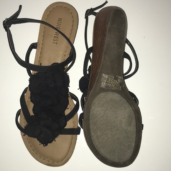 Nine West | Shoes | Ankle Strap Small Wedge Heel Sandals | Poshmark